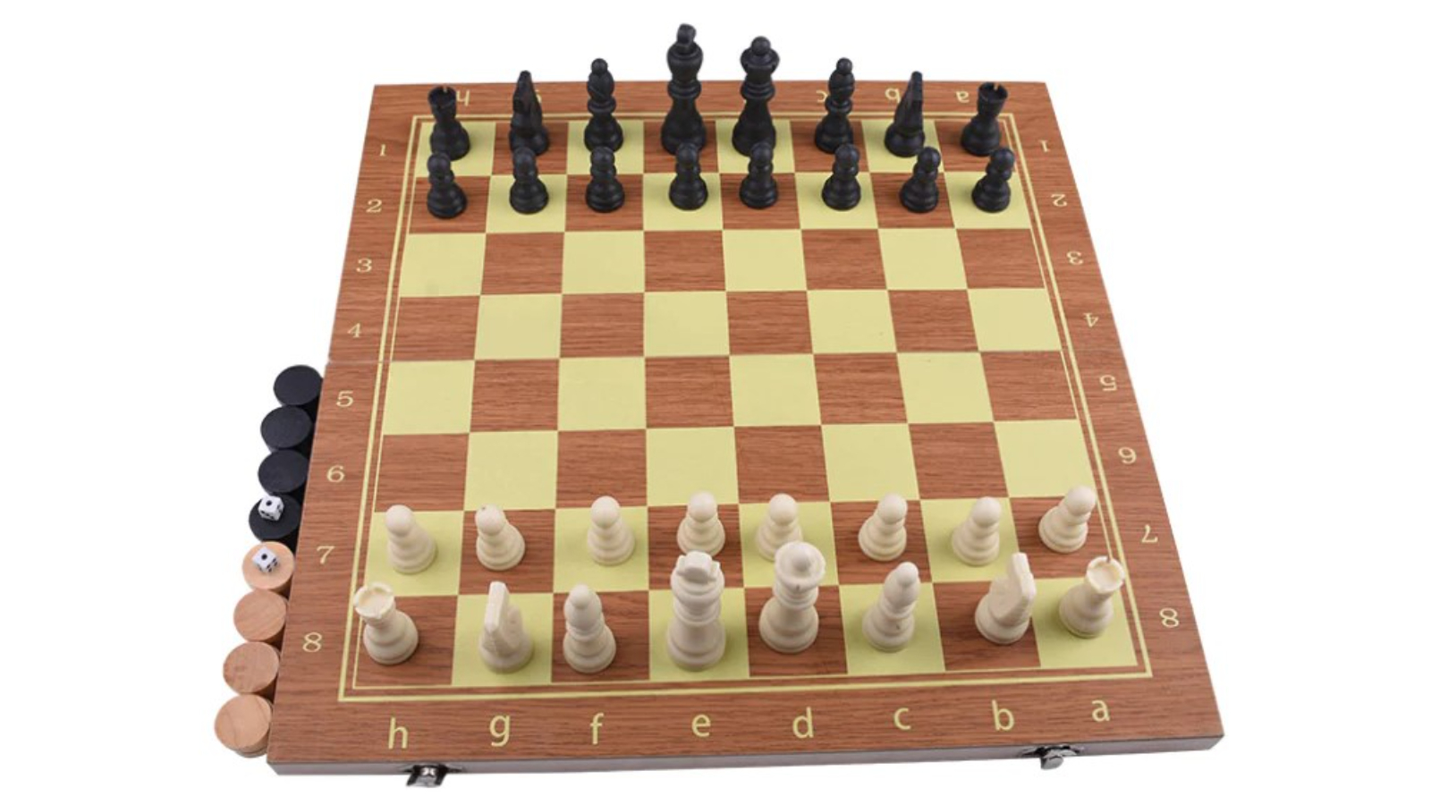 Megajoy Wooden Chess Game Set with Folding Chessboard | Harvey Norman