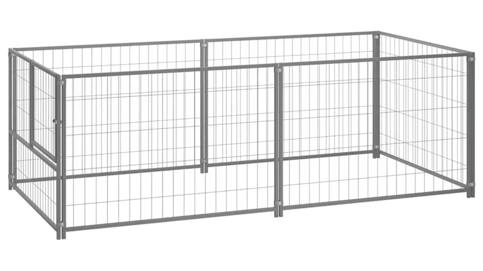 Andala Pets Silver Steel Dog Kennel - 200 x 100 x 70cm | Harvey Norman