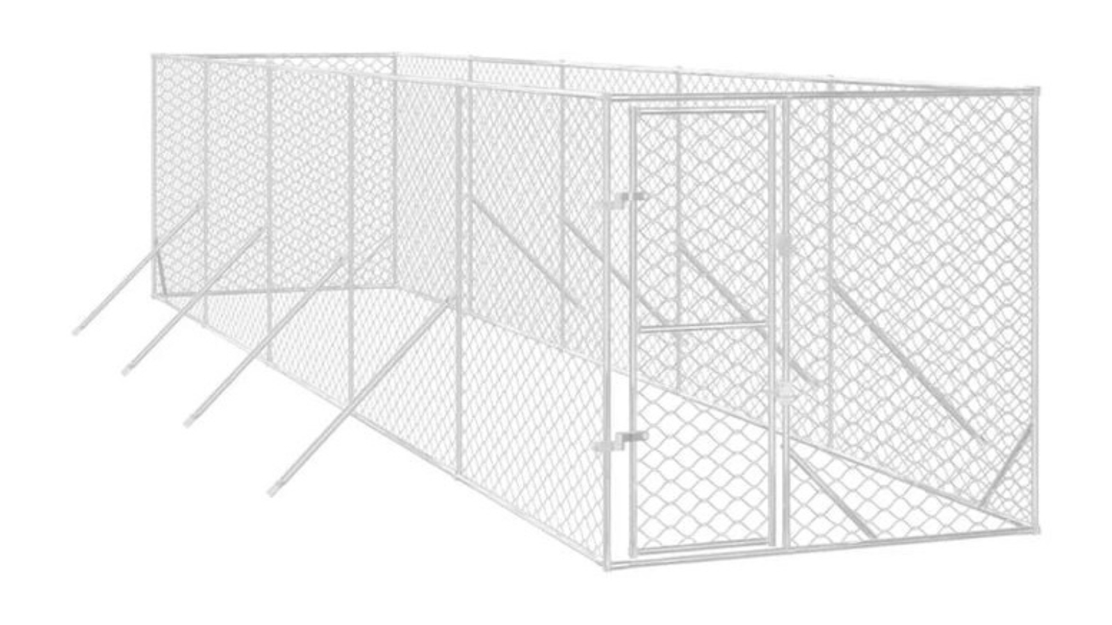 Andala Pets Silver Outdoor Dog Kennel | Harvey Norman