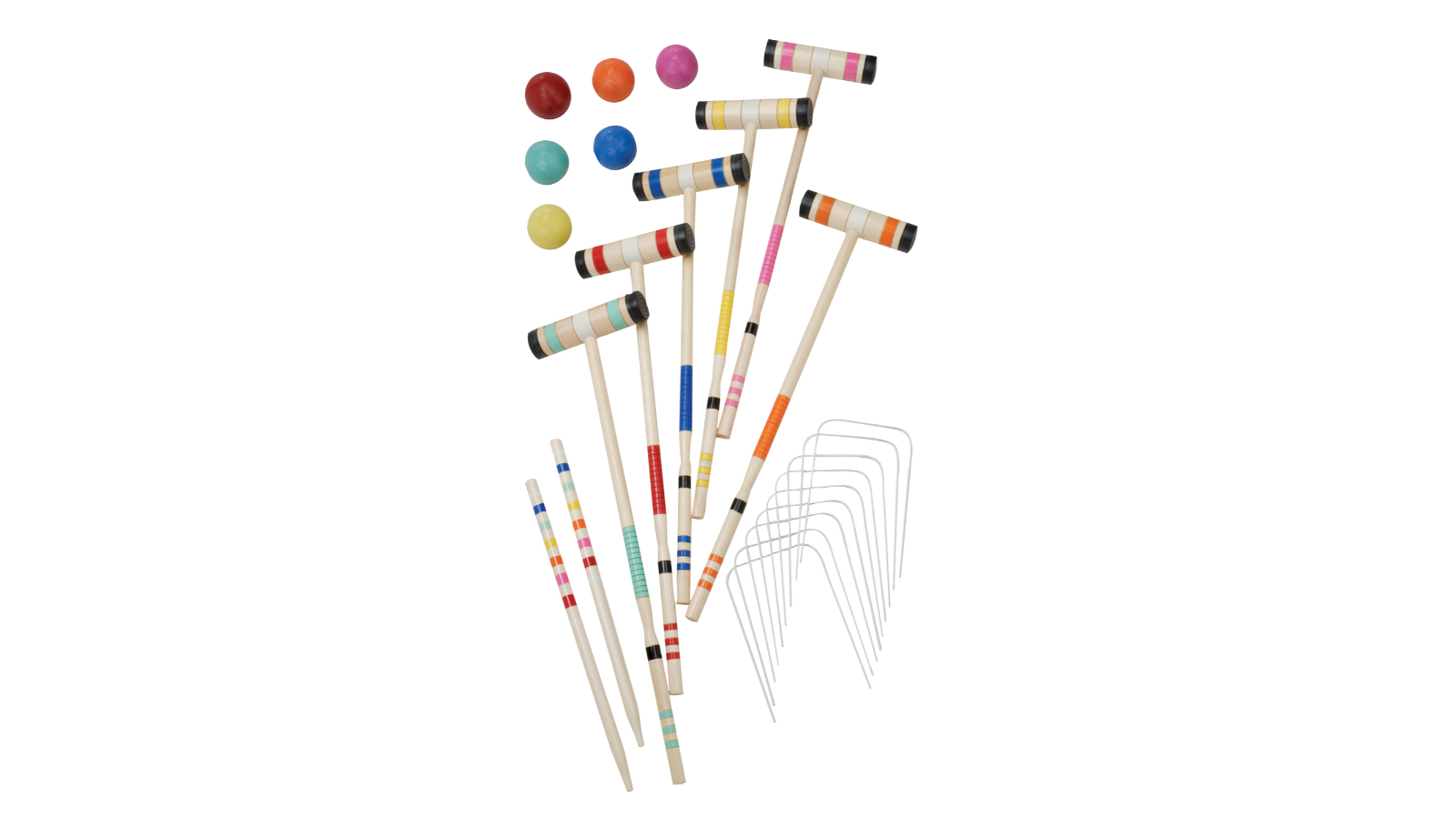 Regent Select 6-Player Croquet Set with Mallets and Balls Fun Outdoor ...