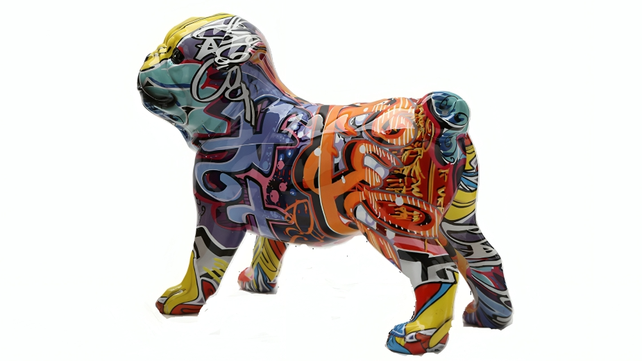 NNEOBA Graffiti Pug Resin Ornament Craft | Harvey Norman