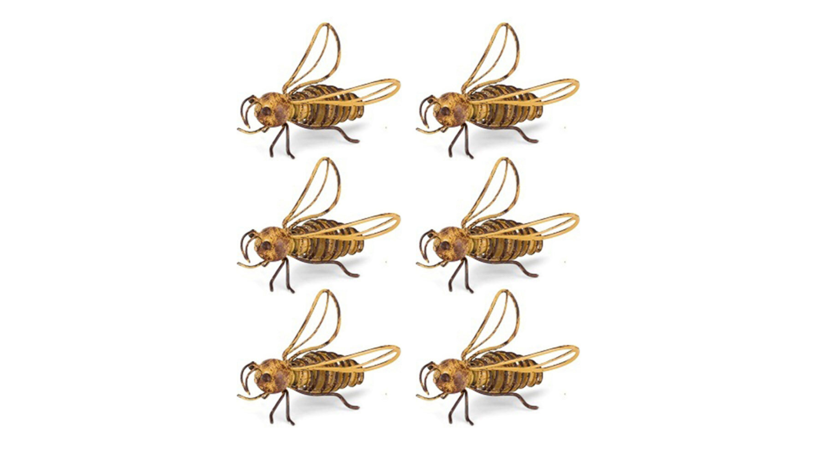 6 Piece Yellow Bee Wire Garden Decor - Medium | Harvey Norman