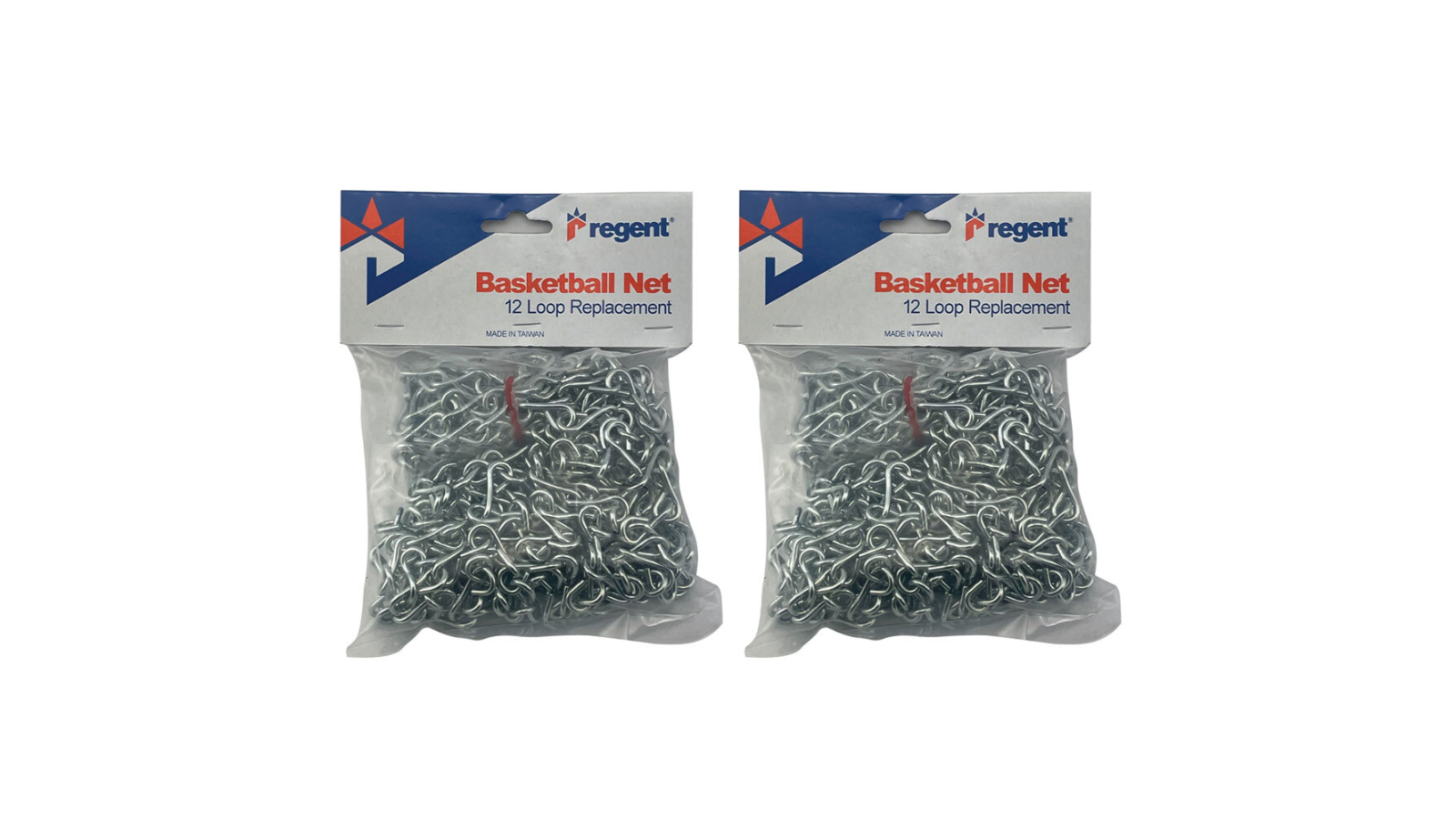 Regent Pack of 2 Heavy Duty Basketball Ring Metal Chain Nets 20cm ...