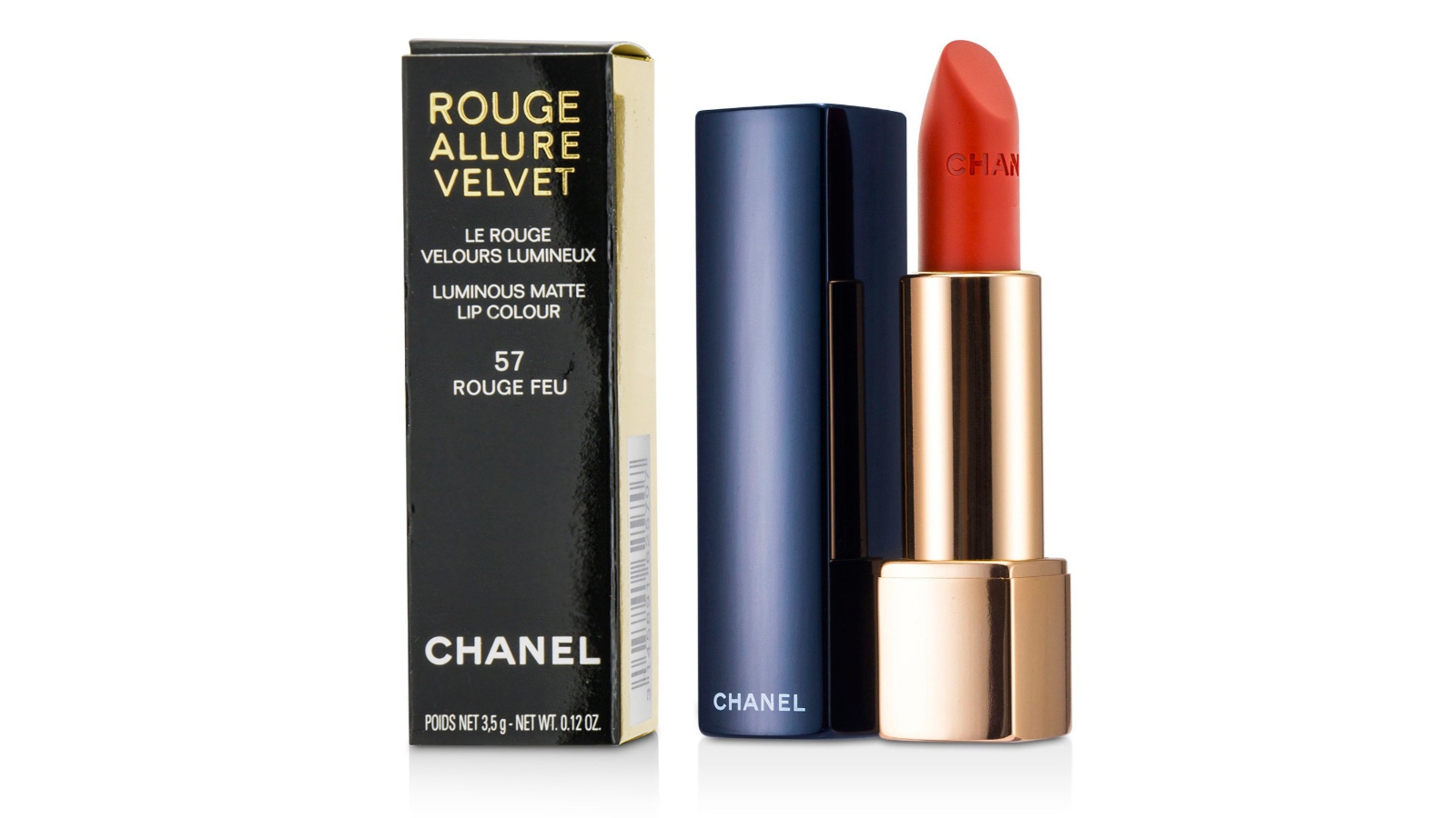 Chanel Rouge Allure Velvet - # 57 Rouge Feu -3.5g/0.12oz | Harvey Norman