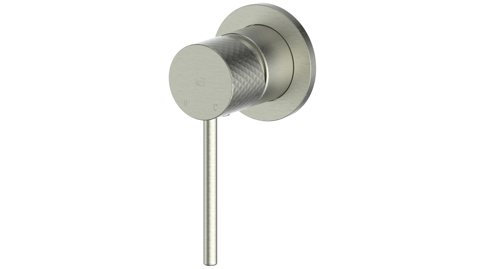Greens Mika Shower Mixer Trim Set with Mini Plate - Brushed Nickel ...