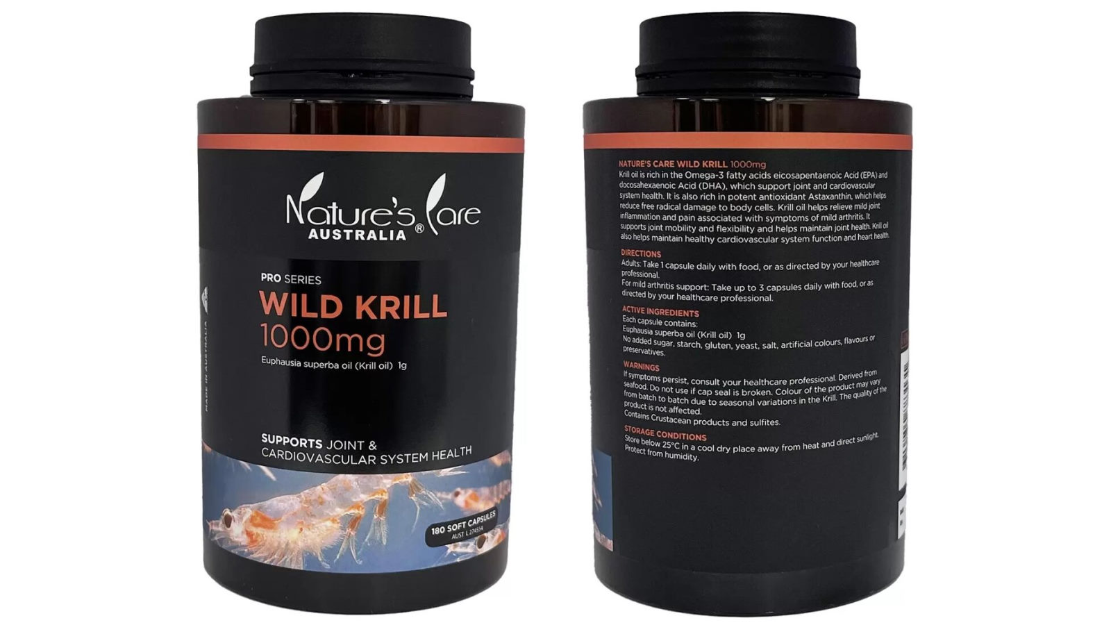 Nature's Care Australian Krill Oil 1000mg 180 Capsules Joint Heart ...