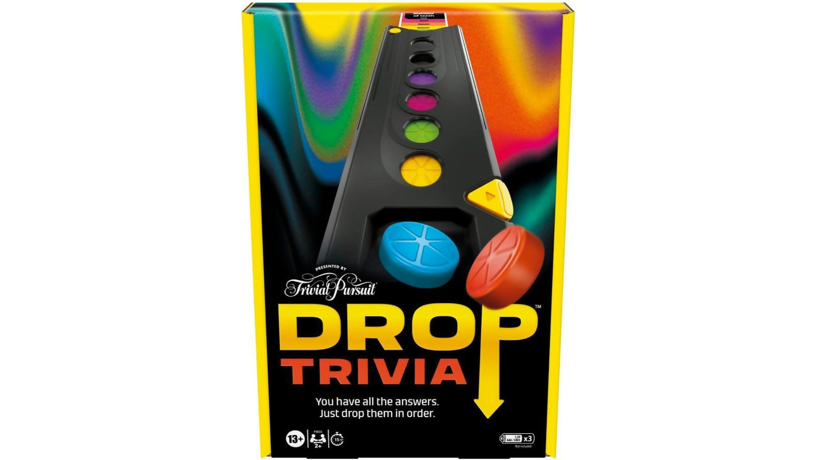 Trivial Pursuit Drop Trivia Board Game - Multi-Coloured | Harvey Norman