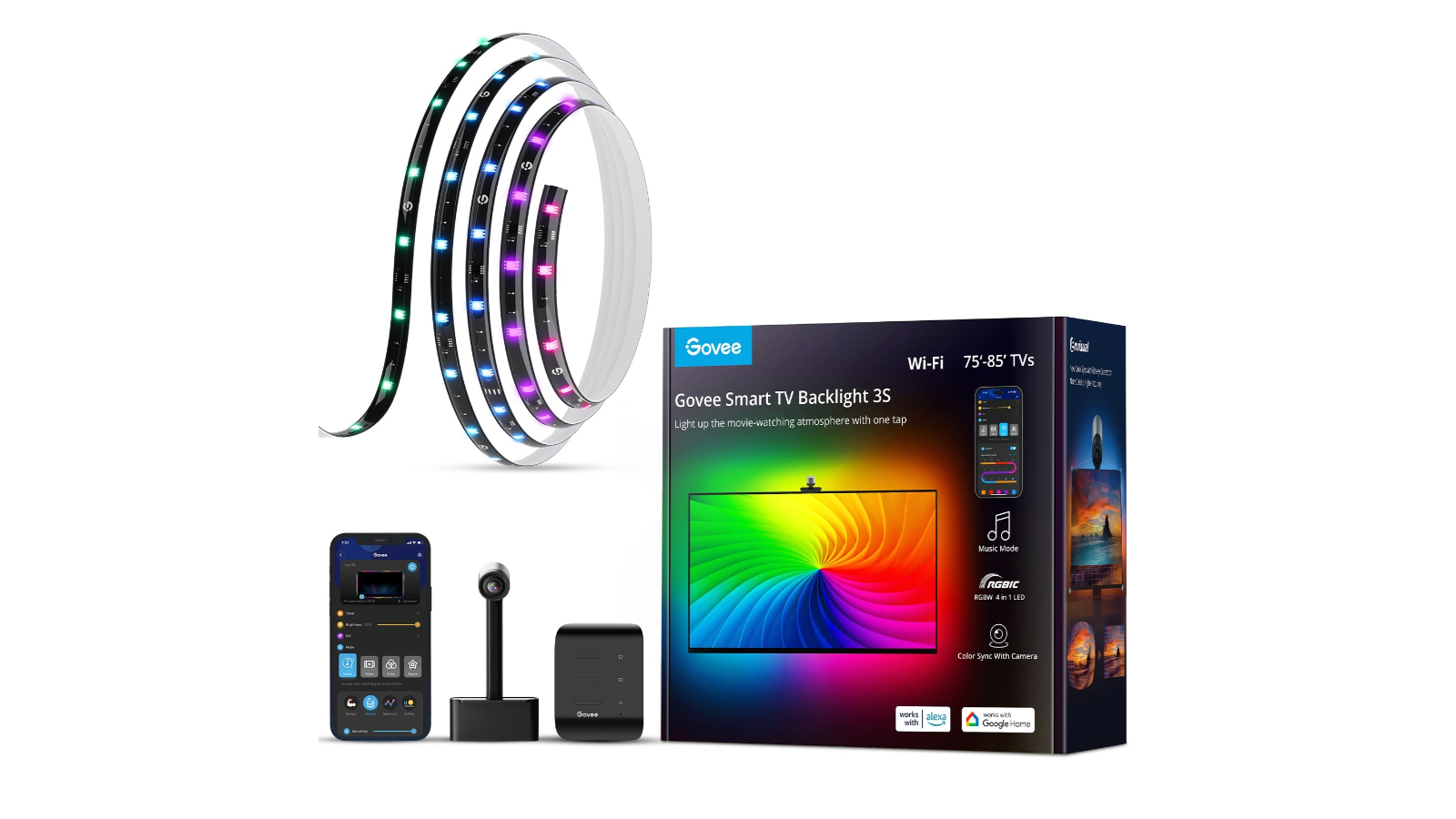 Govee 3S RGBIC 75 - 85inch + W TV Immersion Kit | Harvey Norman