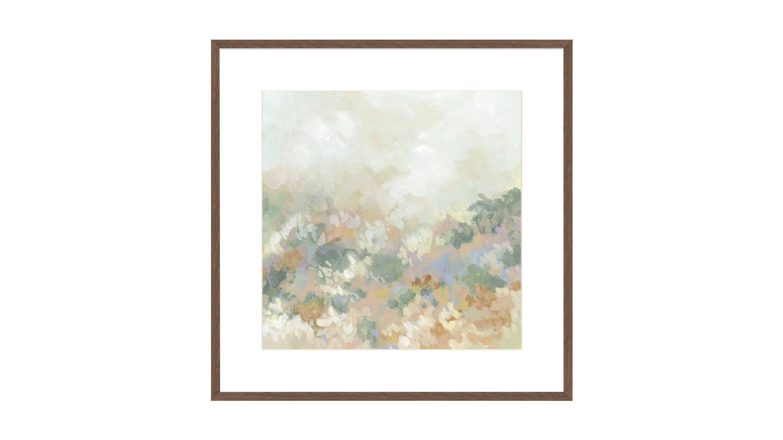 La Grolla Soft Meadow Song II Walnut Frame Wall Art - 84 x 84cm ...