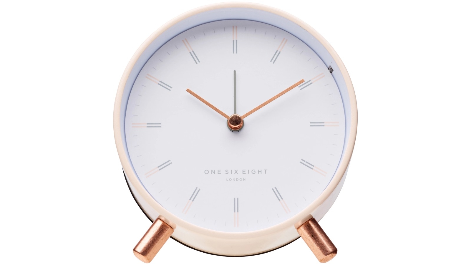 Osel Ellie Silent Alarm Clock - Blush/White | Harvey Norman