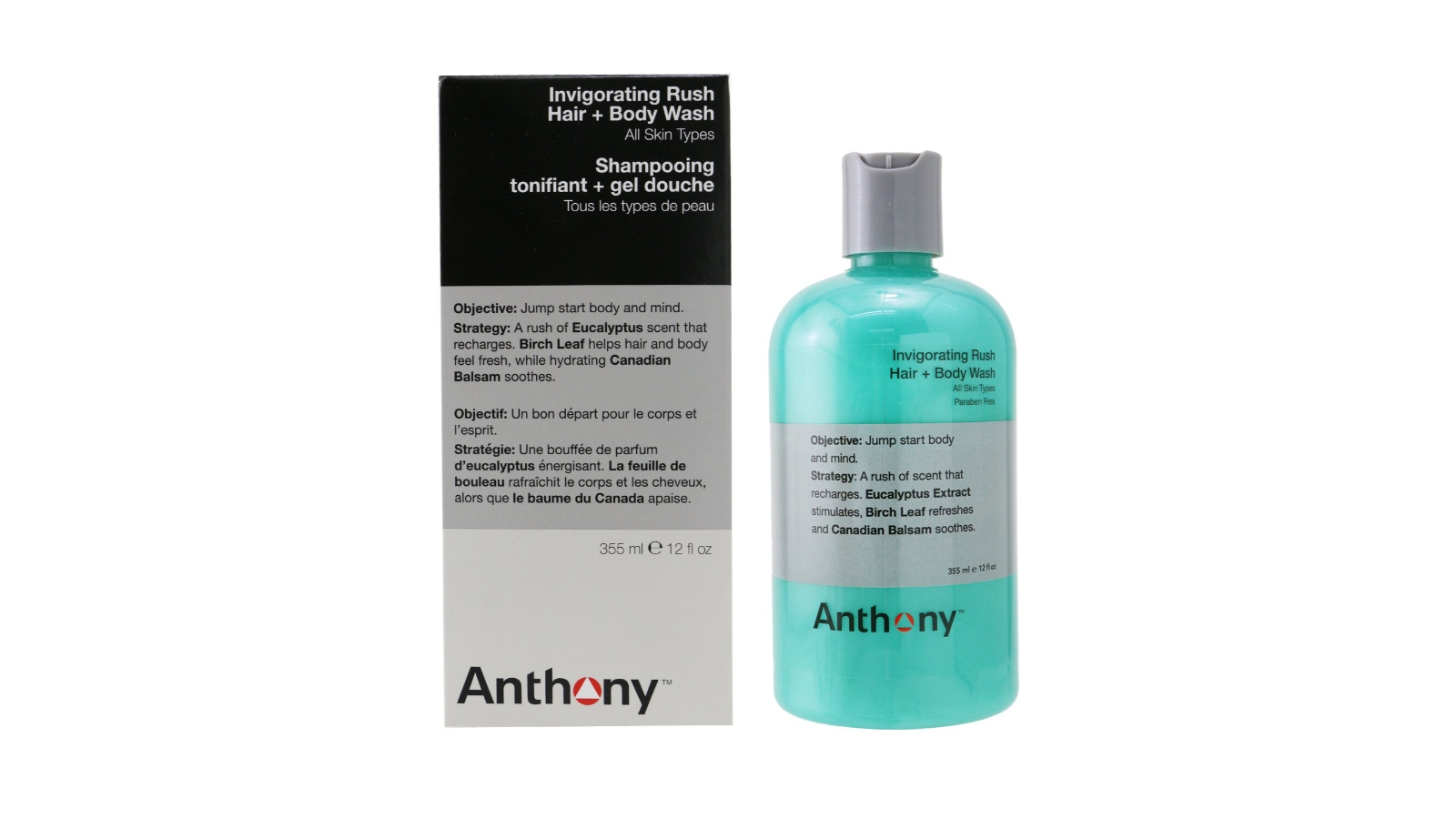 Anthony Invigorating Rush Hair & Body Wash (All Skin Types) -355ml/12oz ...