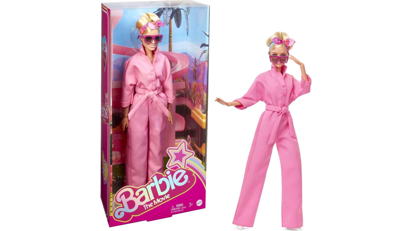 Barbie the Movie Collectible Doll Margot Robbie in Pink Power Jumpsuit ...