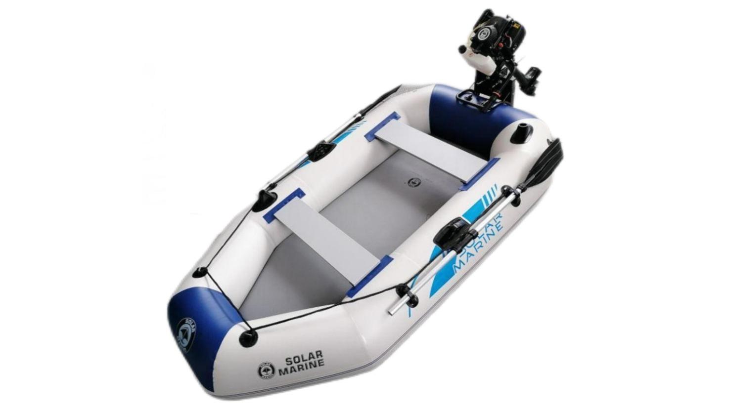 Jacksaqua Solar 3-in-1 Marine Inflatable Boat + 4 Stroke Outboard Motor ...