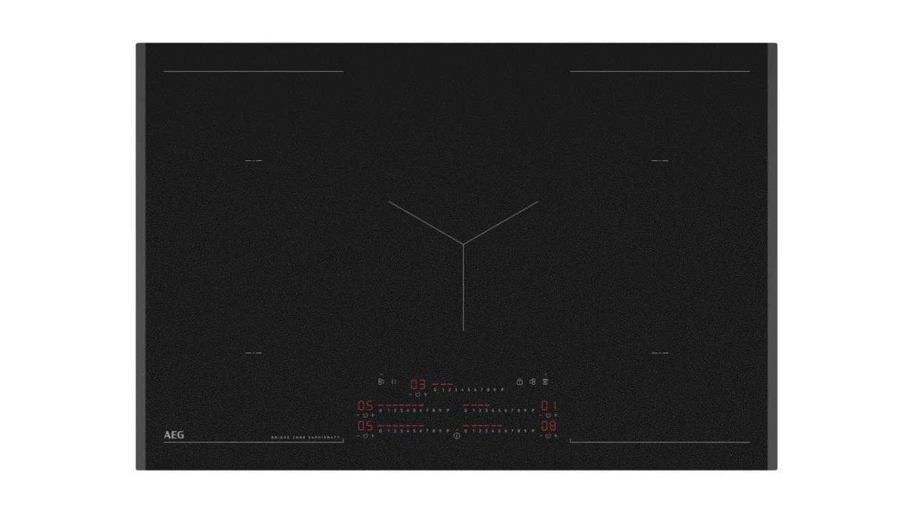 AEG 80cm 5 Zone 6000 Series Induction Cooktop - Matte Black | Harvey Norman