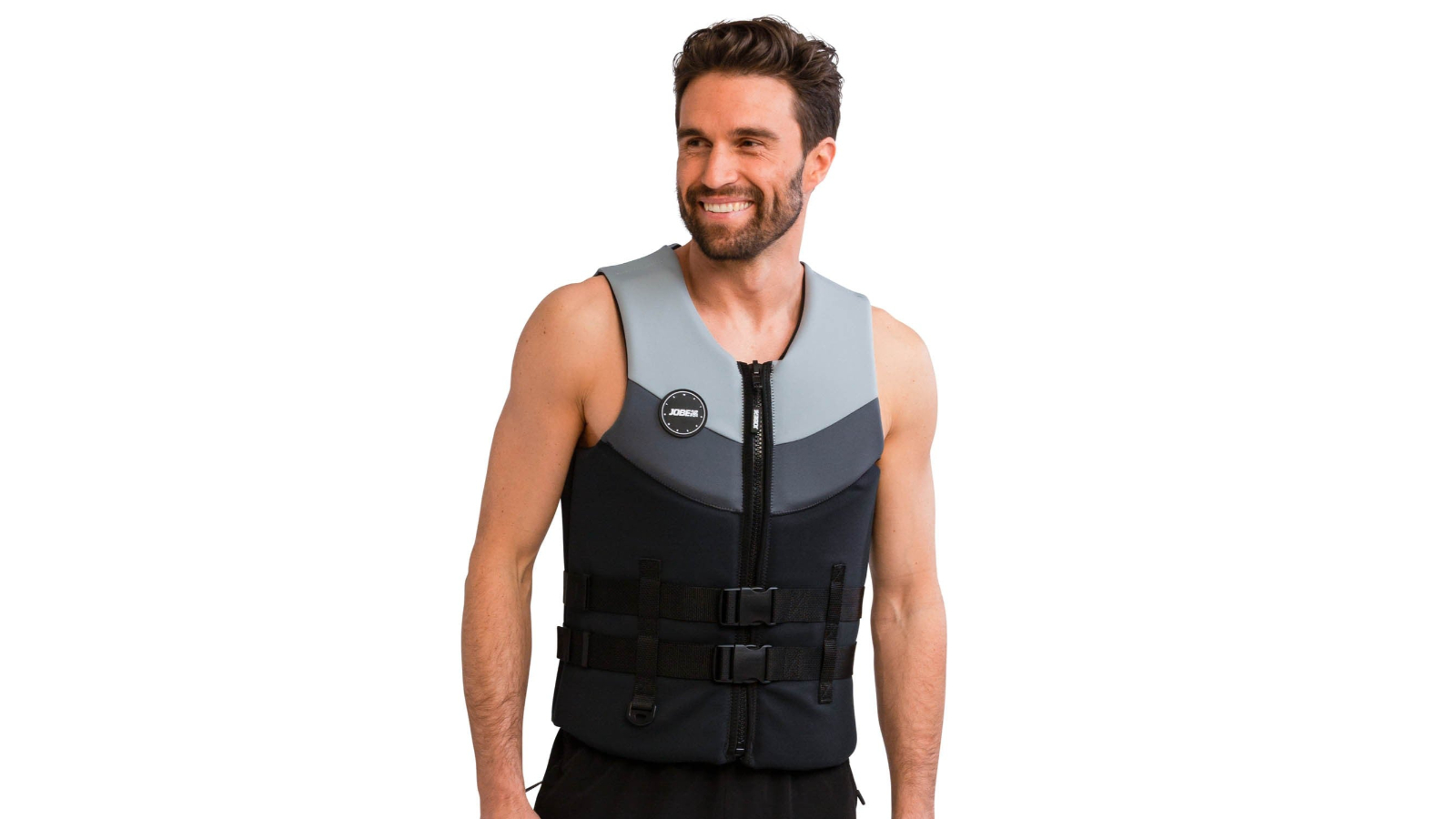 Jobe Graphite Grey Mens 50N Neoprene Front Entry Life Jacket - Small ...