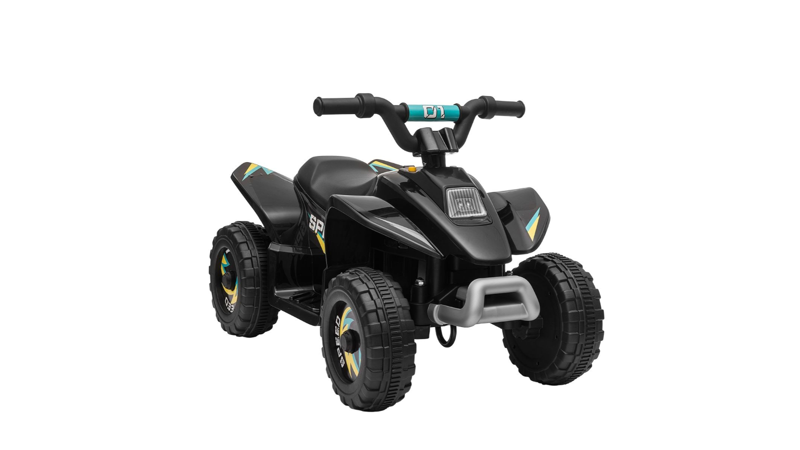 Kids 6V Electric ATV Quad Rechargeable Battery Ride On - Black | Harvey ...