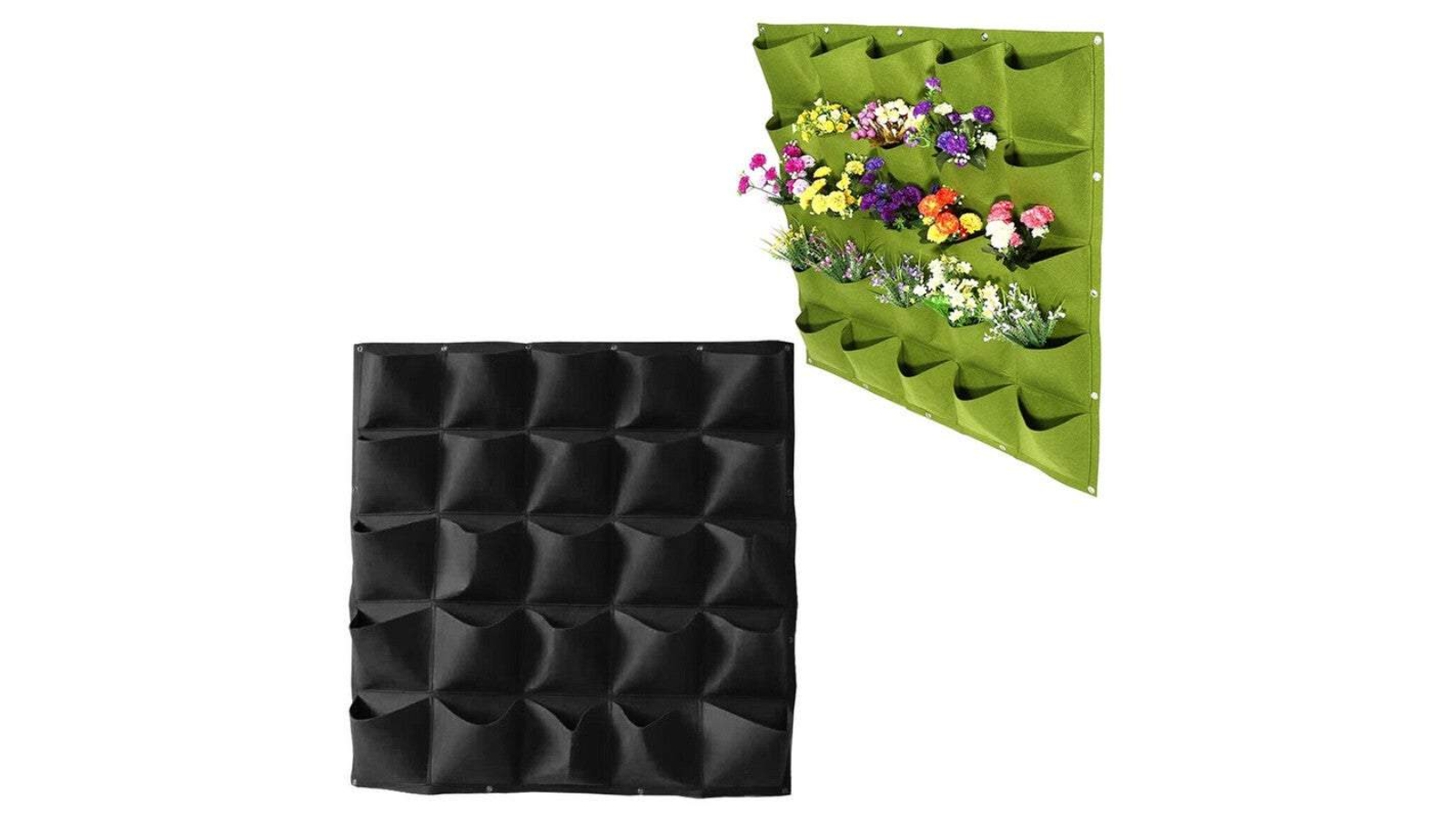 HOD Pots & Planters 25 Pockets Vertical Garden Hanging Plant Grow Bag ...