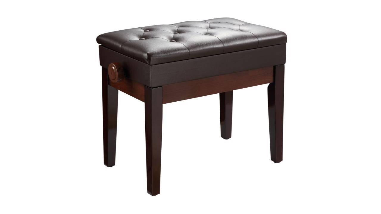 Melodic Adjustable Piano Stool Chair with Padded Cushion and Storage ...