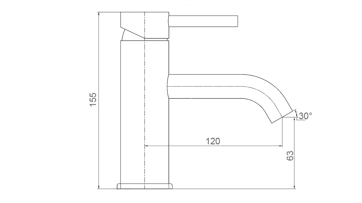 Arcisan Axus Pin Lever Basin Mixer - Brushed Brass | Harvey Norman