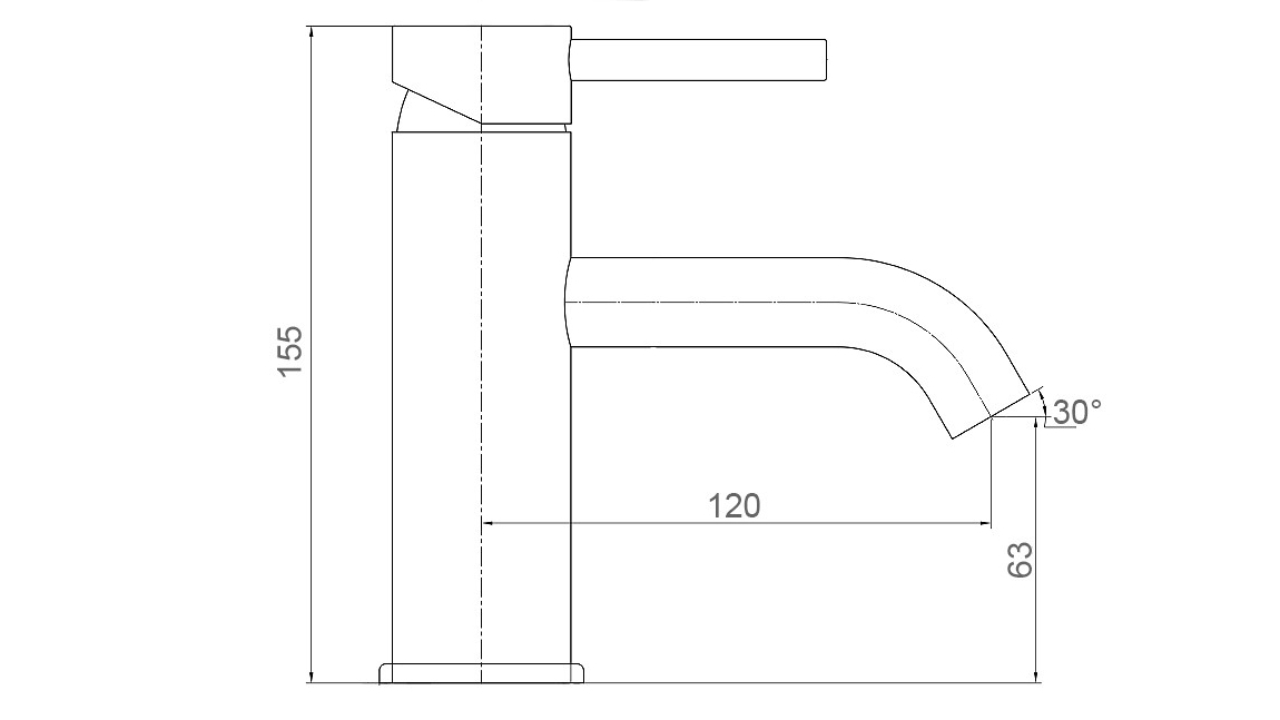 Arcisan Axus Pin Lever Basin Mixer - Matte Black | Harvey Norman
