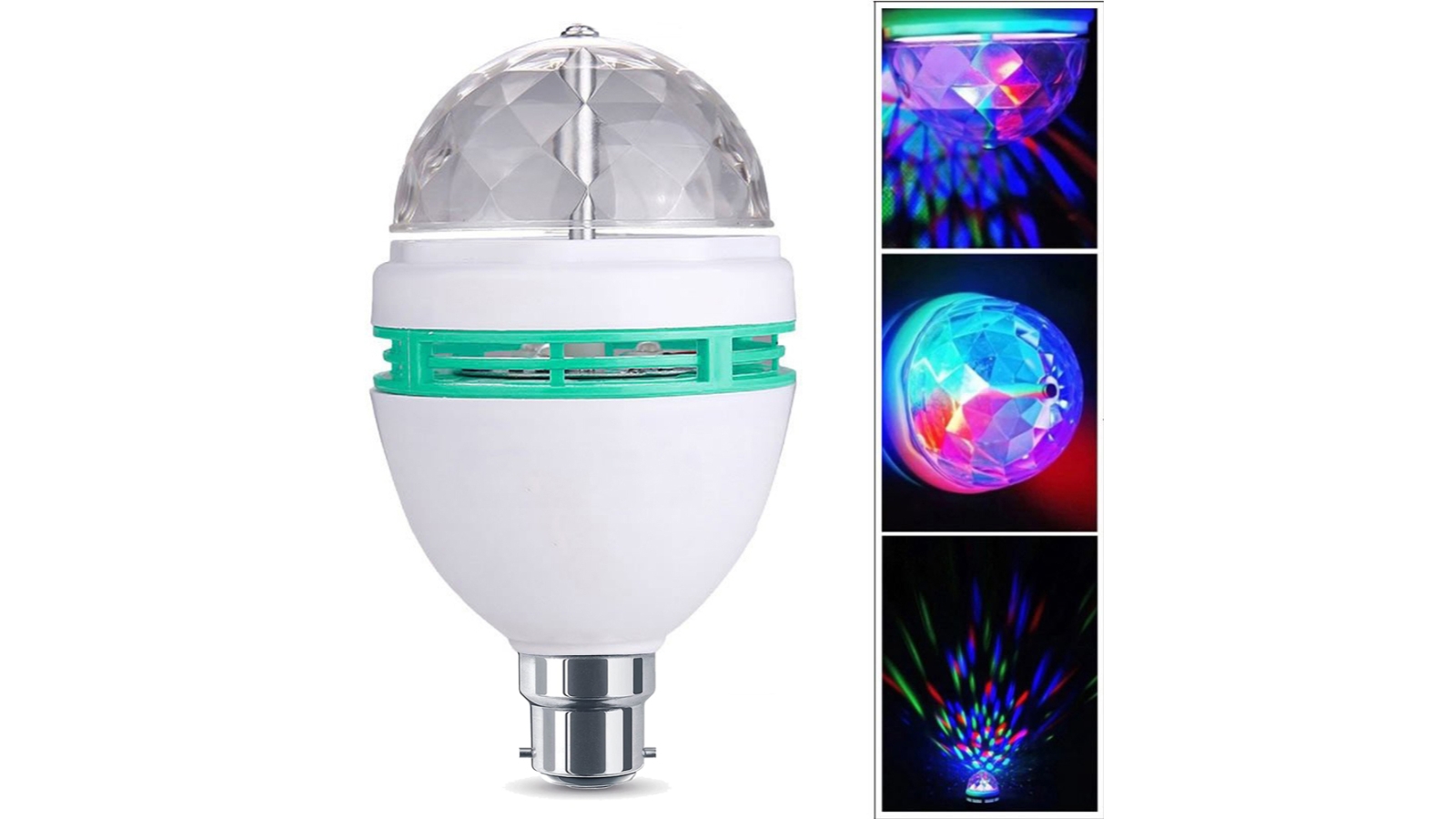 TODO Disco Ball Light Bulb Lamp Bayonet Socket RGB Multicolour LED ...