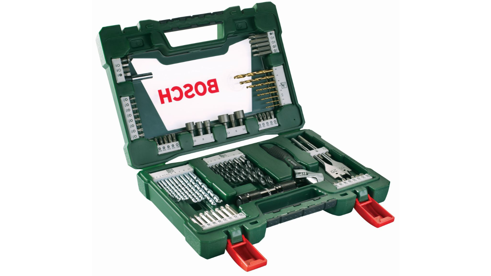Bosch 83 Piece V-Line Titanium and Screwdriver Drill Bit Set with LED ...