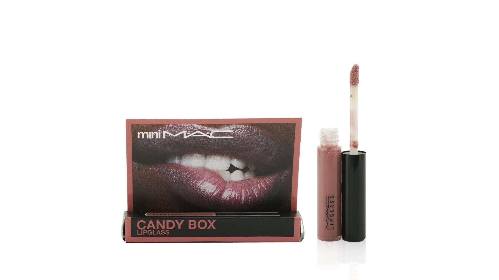 MAC Mini Lipglass - # Candy Box (Mid-Tone Rose Pink) -2.4g/0.08oz ...