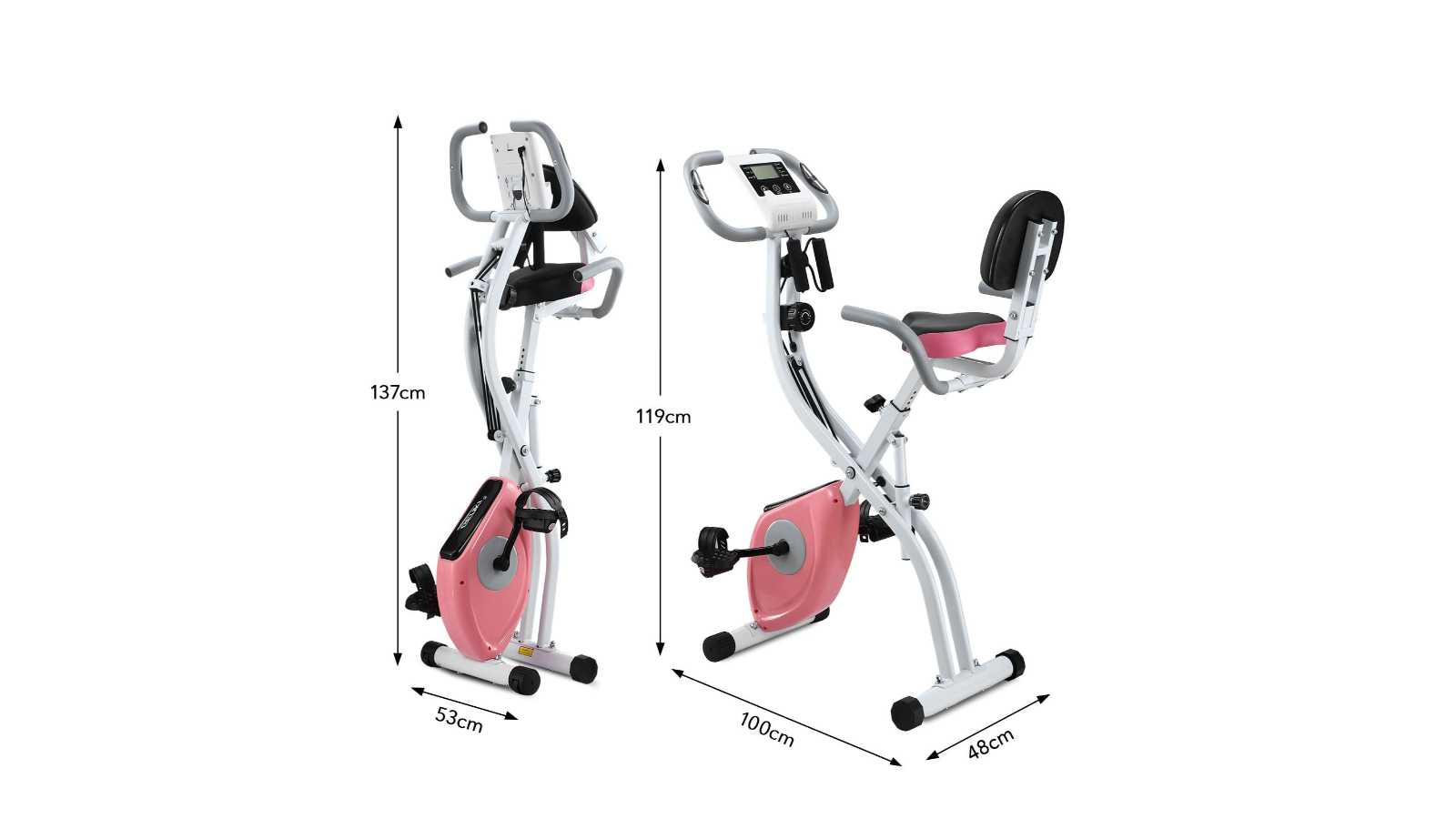 Genki 3-In-1 Exercise X-Bike Trainer Recumbent Home Gym Fitness Workout ...