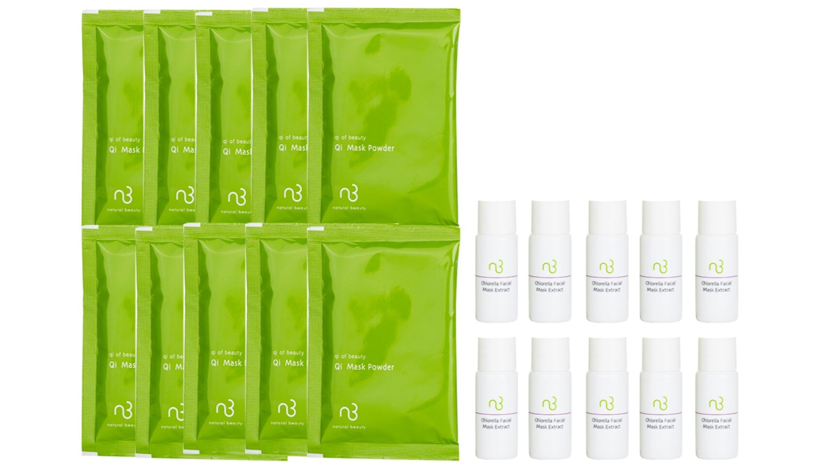 Natural Beauty Qi Of Beauty Chlorella Mask Set - 10 applications ...