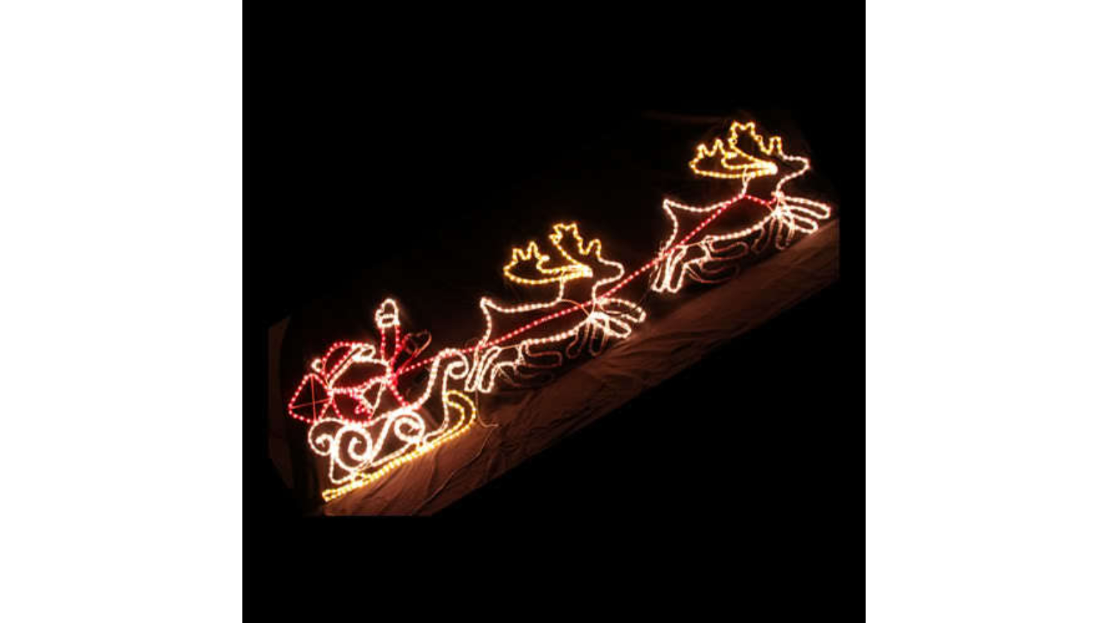 Hisen Santa on Sleigh Reindeer LED Rope Light | Harvey Norman