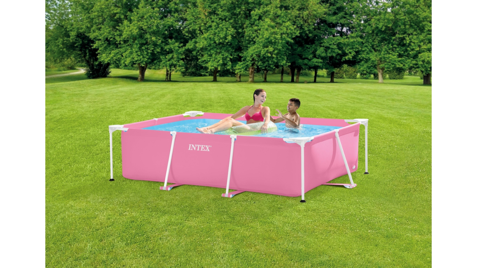 Intex Pink Rectangular Frame Pool | Harvey Norman