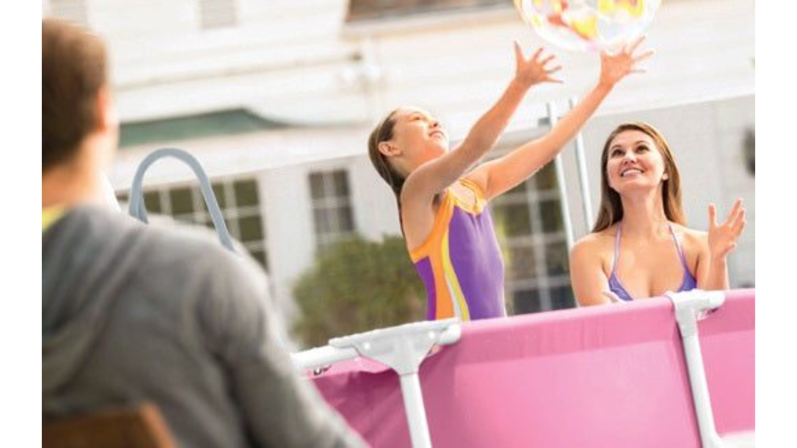 Intex Pink Rectangular Frame Pool | Harvey Norman