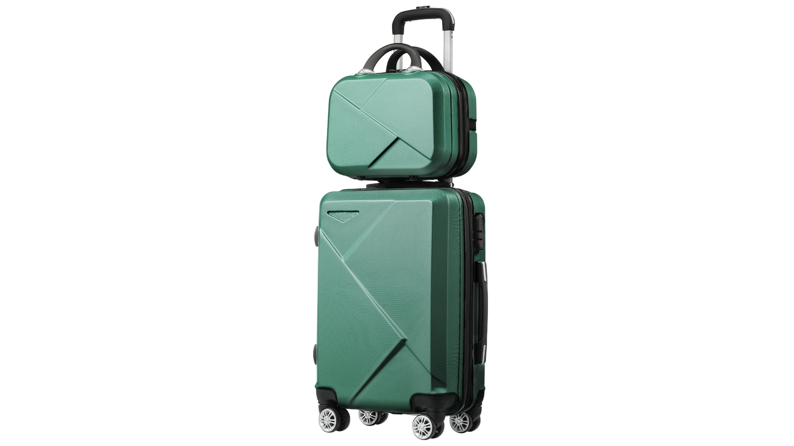 Buon Viaggio 2 Piece Carry-on Travel Hard Shell Suitcases Lightweight ...
