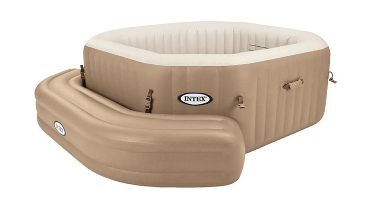 Intex Inflatable Octagon Bench Seat for PureSpa Spa - Beige | Harvey Norman