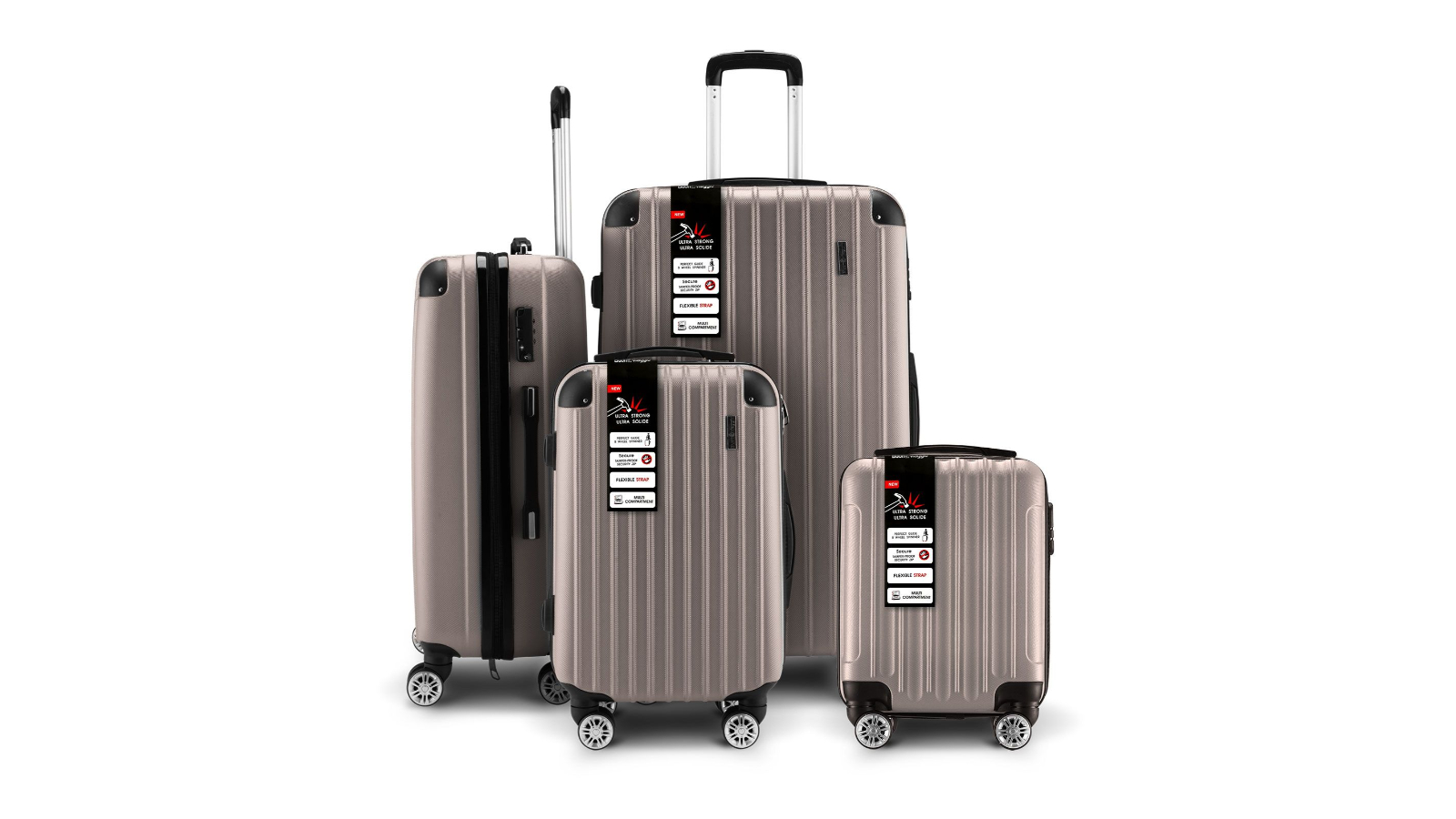 Buon Viaggio 4 Piece Carry-on Hard Shell Trolley Bag Luggage Set ...