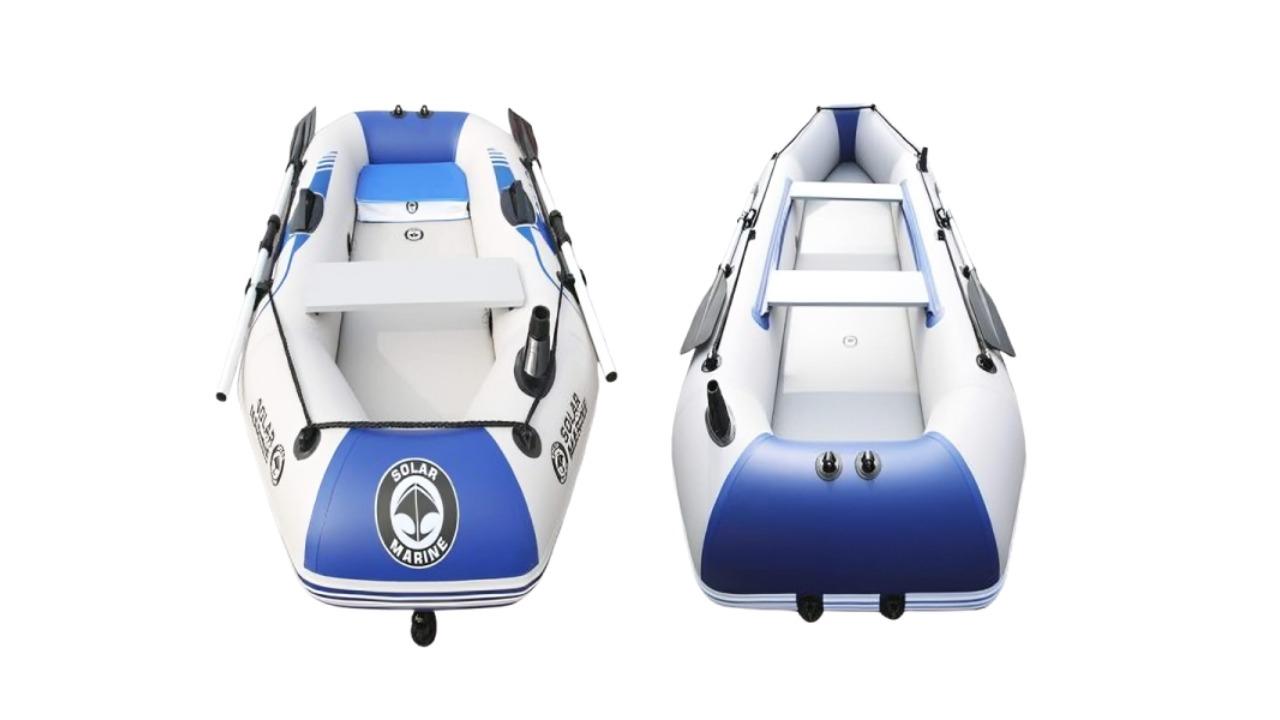 Jacksaqua 2-in-1 Solar Marine Inflatable Boat + Motor Mount Set - 230cm ...