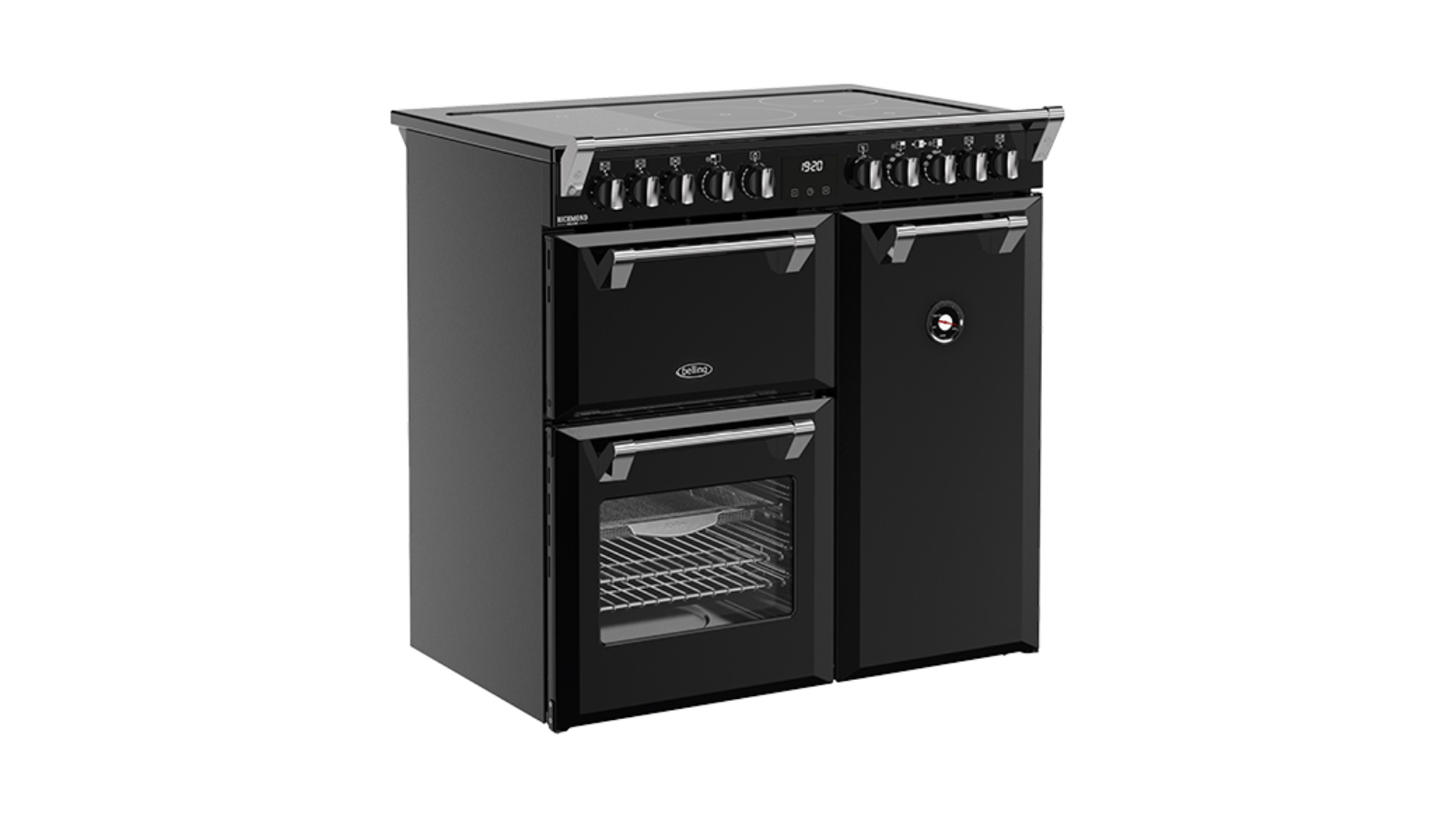 Belling Richmond Deluxe 90cm 5 Zone Induction Range Cooker - Black ...