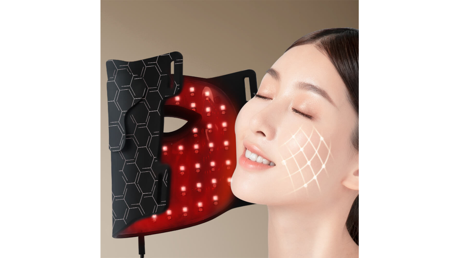 Lescolton 8 Colour 145 LEDs Skin Light Therapy Silicone Face Mask ...