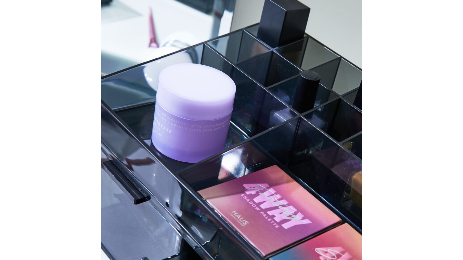 iDesign Sarah Tanno Cosmetic Station - Smoke | Harvey Norman