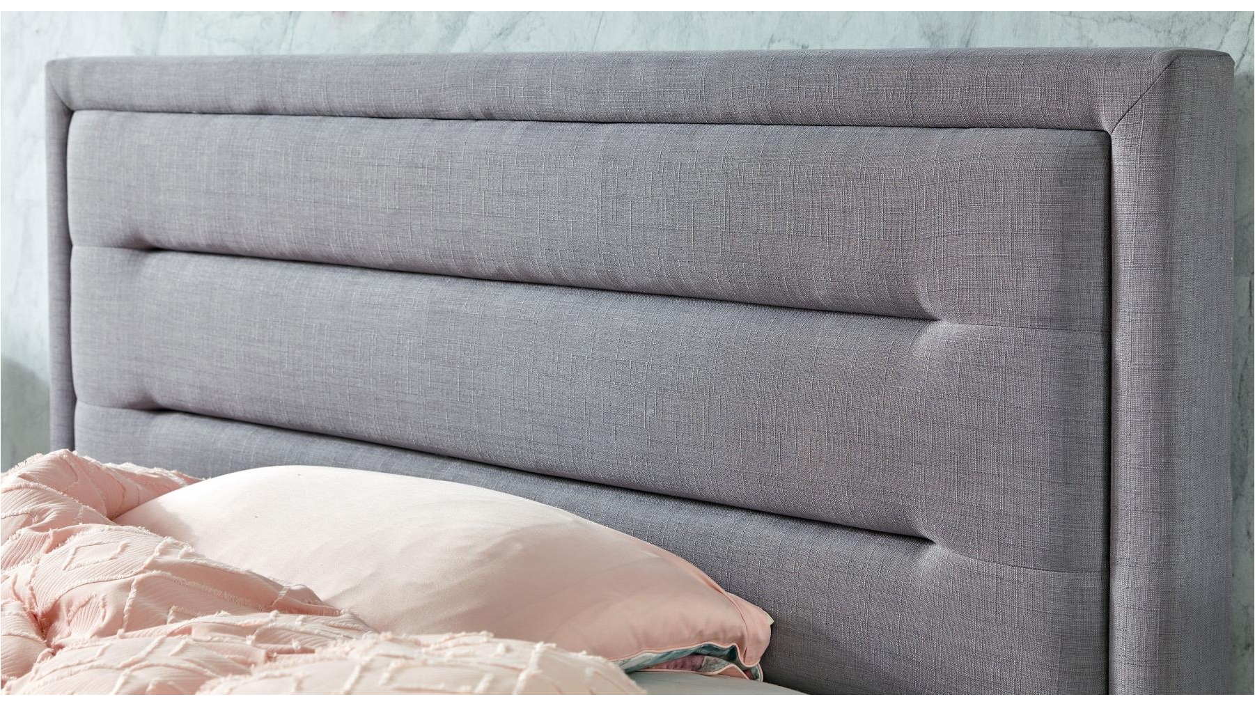 Caren 3 Drawer Double Bed Mid Grey Harvey Norman