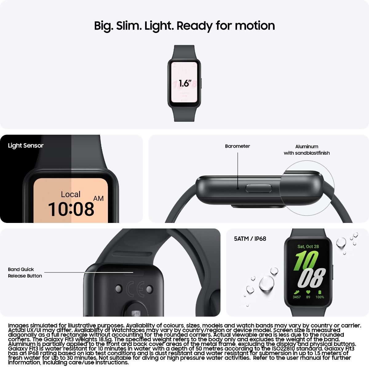 Samsung Galaxy Fit3 - Grey | Harvey Norman