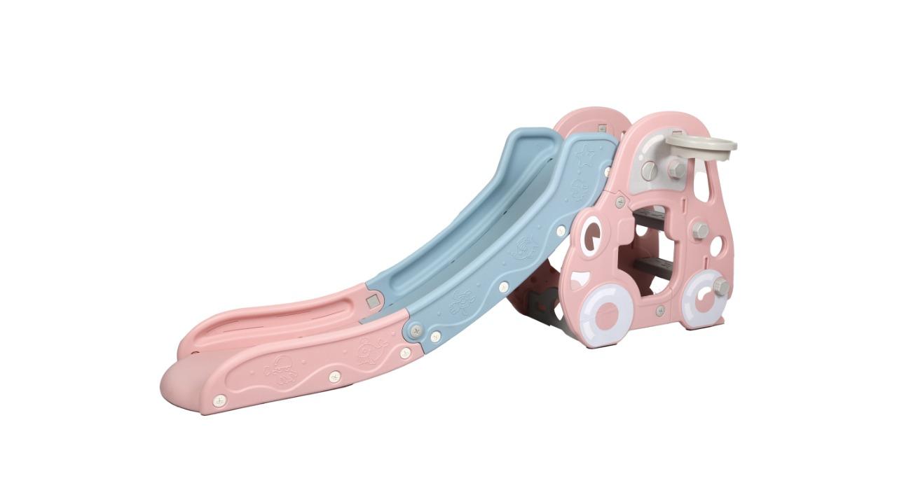 BoPeep 3-in-1 Kids Slide Indoor Playset - Pink | Harvey Norman