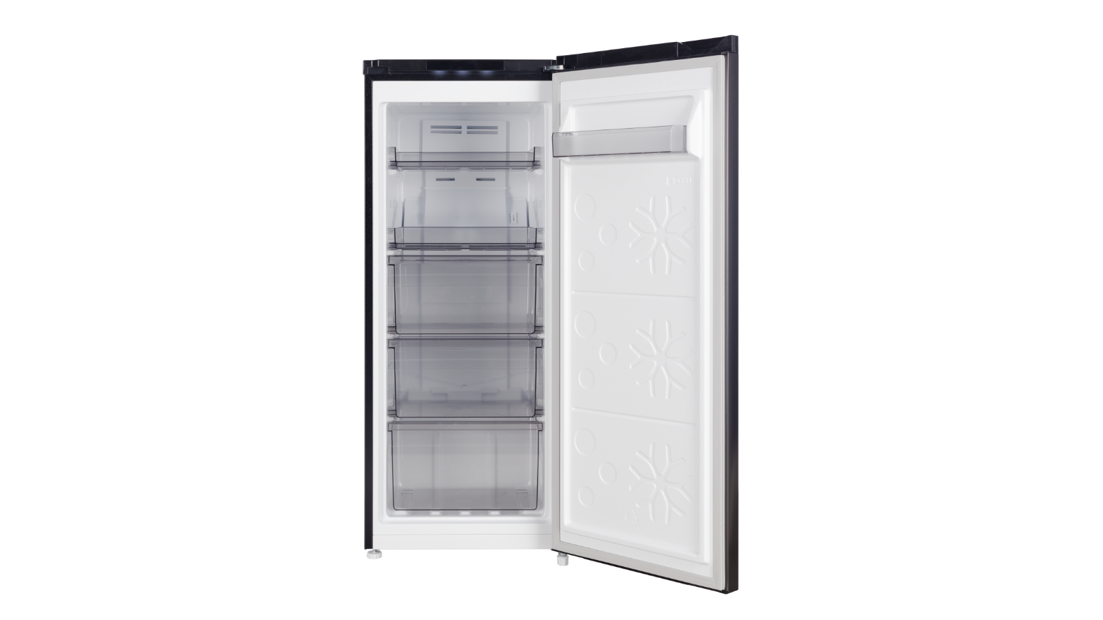 ChiQ 122L Hybrid Fridge Freezer - Black Steel | Harvey Norman
