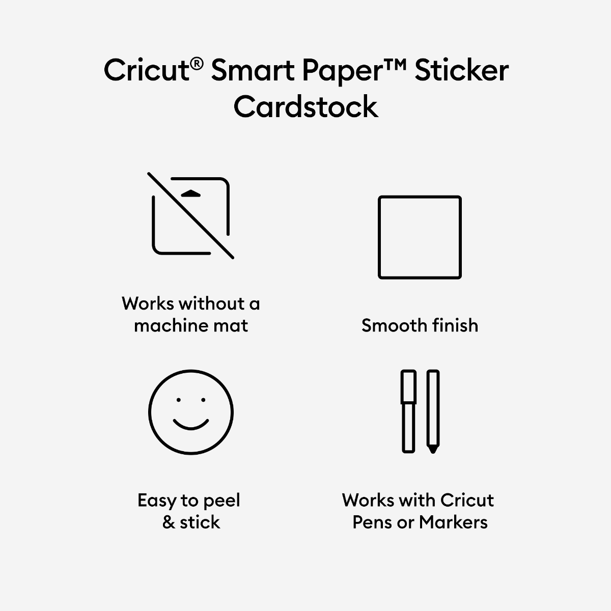 Cricut Smart Paper Sticker Cardstock Sampler, Neutrals - 13 in x 25 in ...