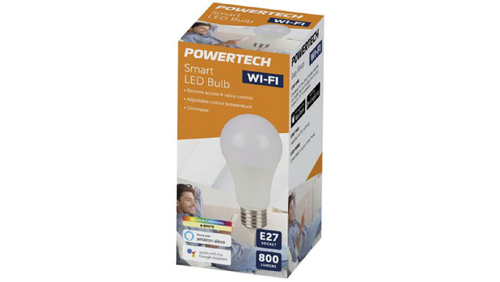 Latestbuy 800ml Powertech E27 Socket Smart Wi-Fi LED Bulb | Harvey Norman