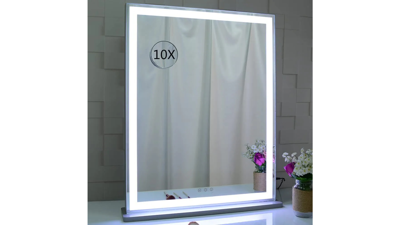 Vikus Mirror with Smart Touch Control and 3-Color Dimmable Light - 71 x ...