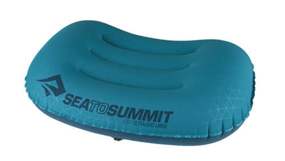Aeros Ultralight Large Inflatable Pillow - Aqua | Harvey Norman