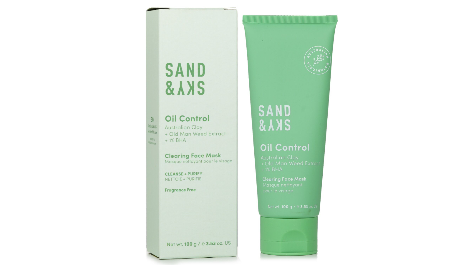 Sand and Sky Oil Control Clearing Face Mask - 100g/3.53oz | Harvey Norman
