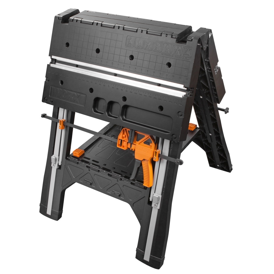 Worx Pegasus Multi-Function Work Table and Sawhorse with Quick Clamps ...