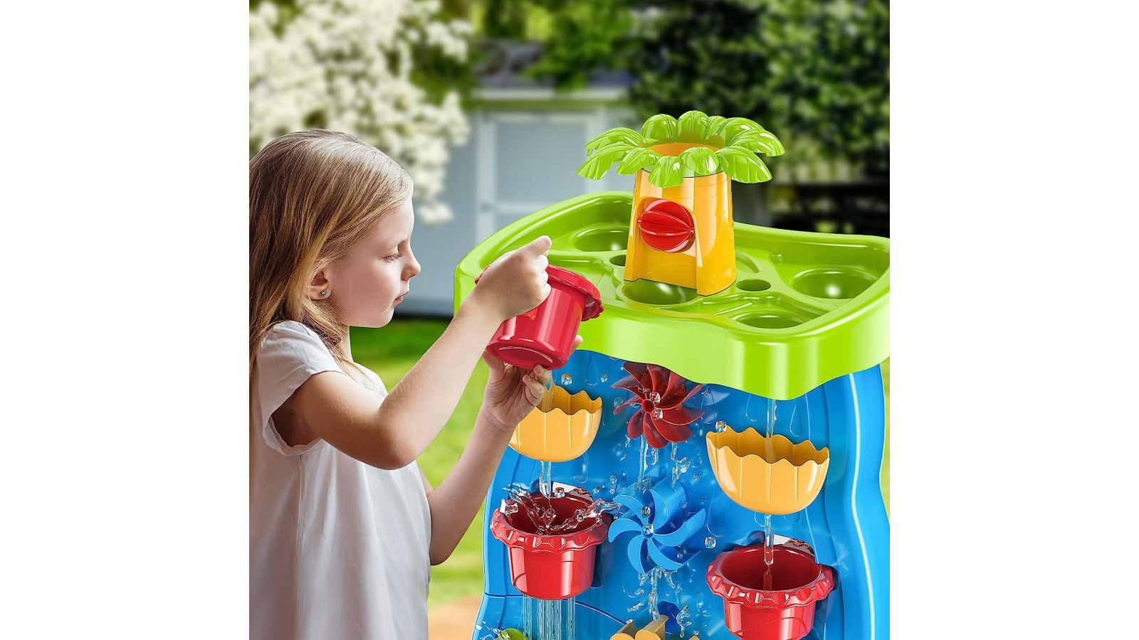Play Ground Activity Centre Waterfall Wall Water Table Sand Pit Playset ...